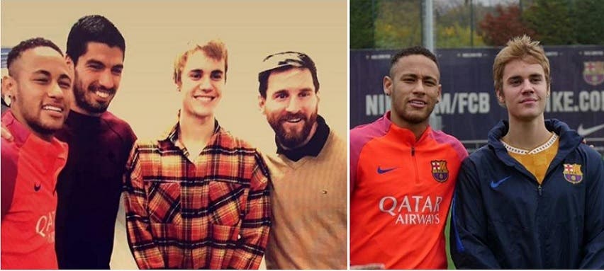Lionel Messi volvió a entrenar y recibió la visita de Justin Bieber ...