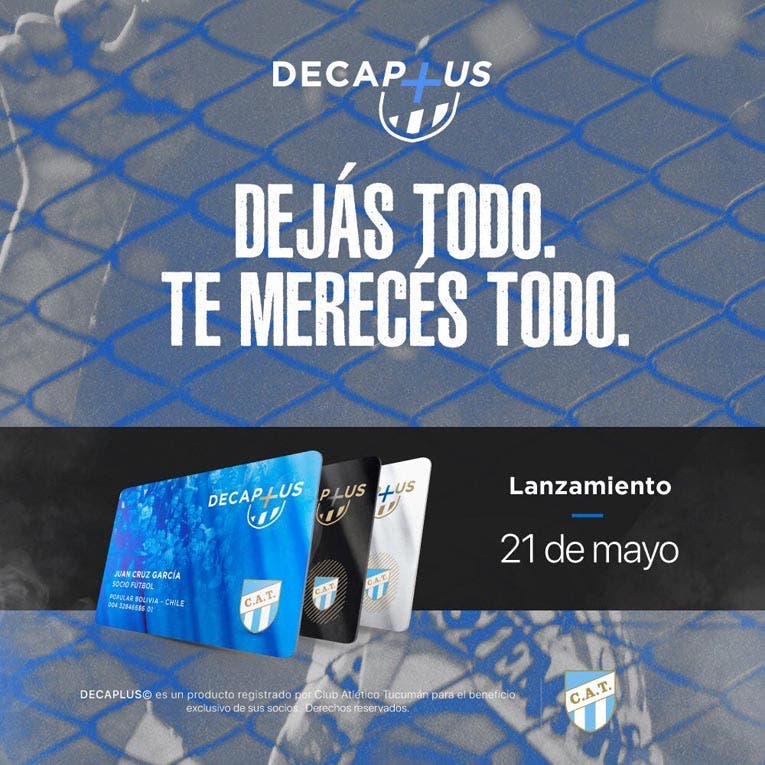 Atlético lanzó la tarjeta DECAPLUS con descuentos en decenas de ...