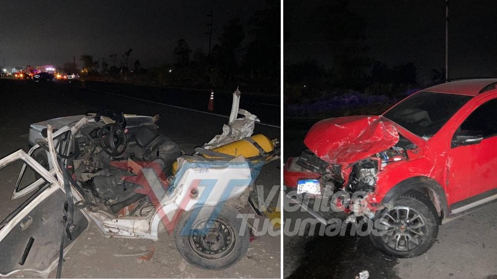 Un auto quedó desarmado tras chocar con una camioneta en Alto Verde ...