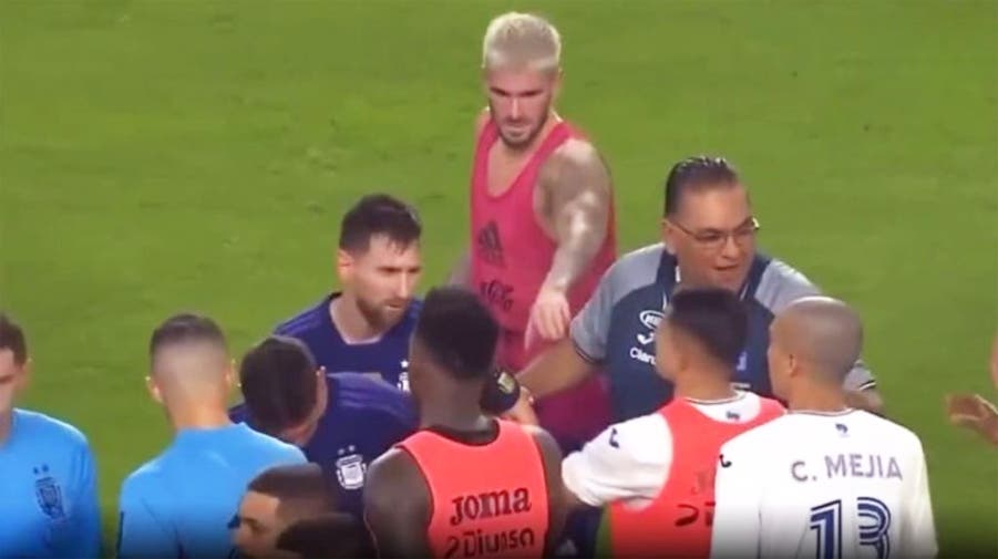 Un hombre agarró del brazo a Messi, De Paul lo defendió y el video es ...