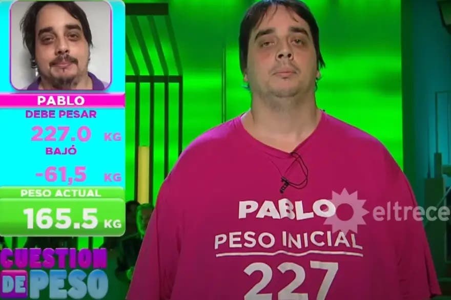 Bajó 140 kilos en Cuestión de Peso y se volvió un ejemplo: el ...