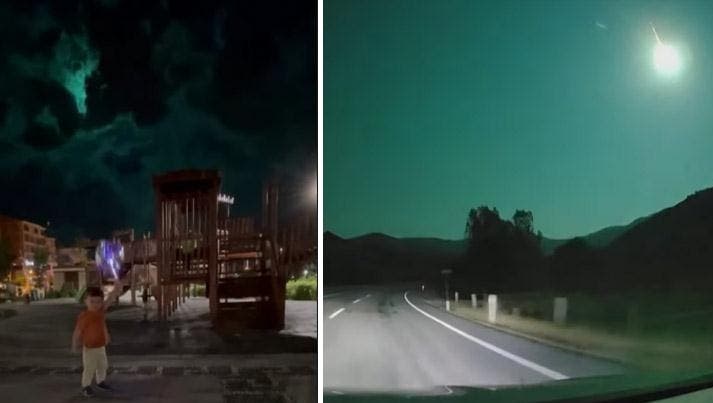 Impactante: un meteorito iluminó de verde a una ciudad en Turquía ...