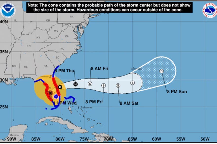 El huracán Milton tocó tierra y se debilitó a categoría 1: hay 2 millones de personas sin luz ...