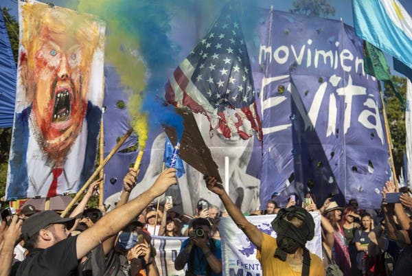 ATE, el Frente de Izquierda y las dos CTA marcharon por Venezuela y ...